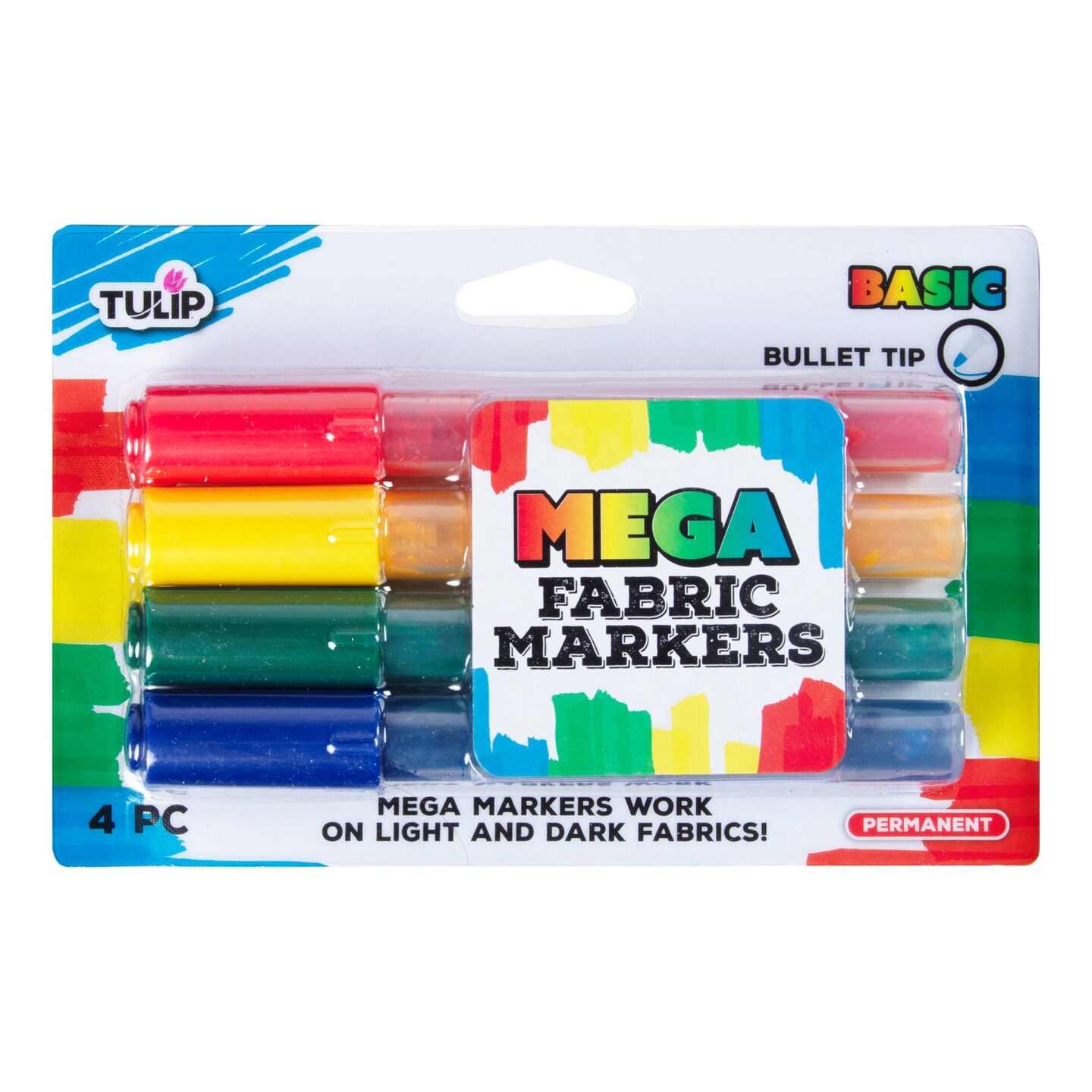 Tulip Mega Fabric Markers Basic 4 Pack | Michaels