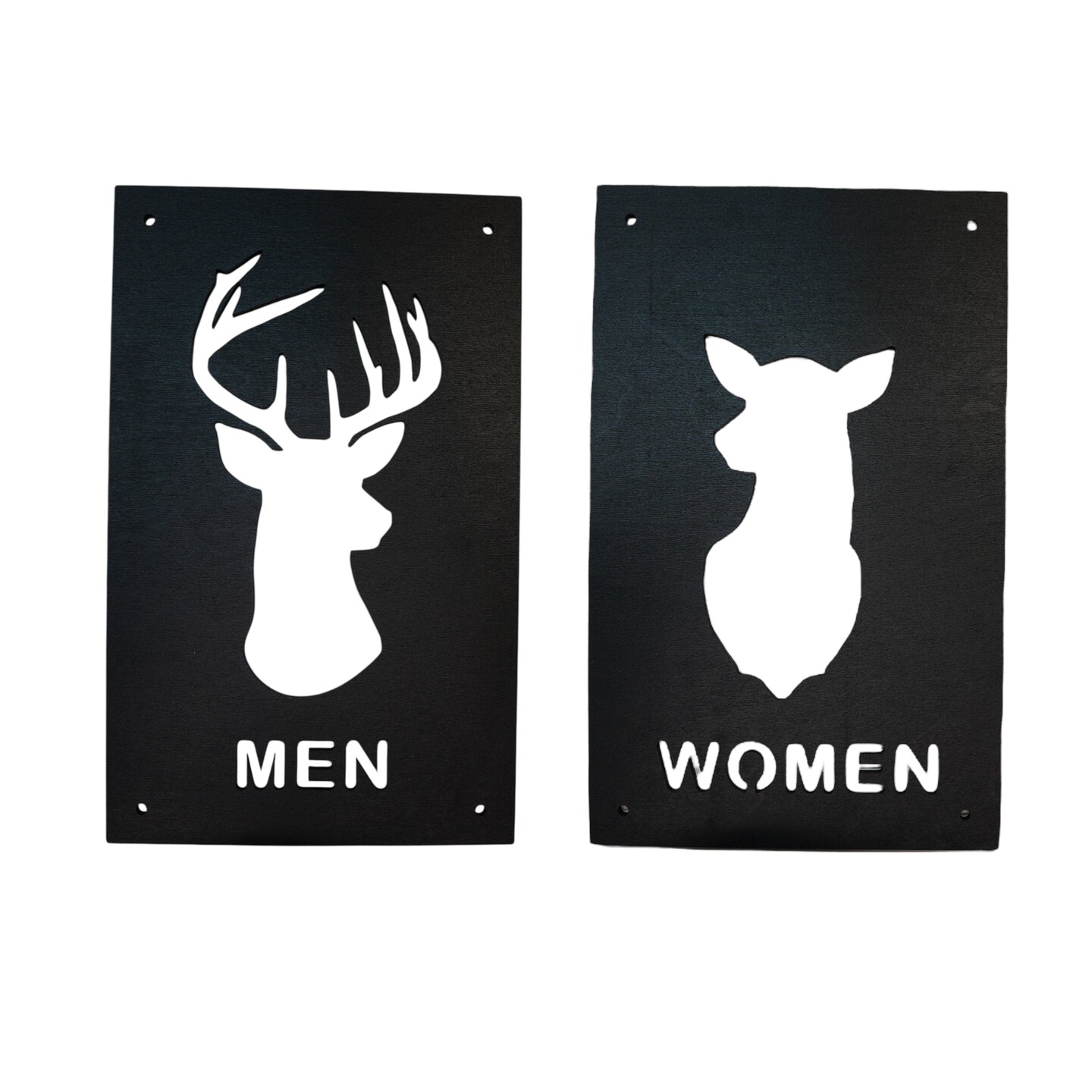 Sign - CUSTOM - Men and Women Deer Restroom Signs 6x10 (Both Signs ...