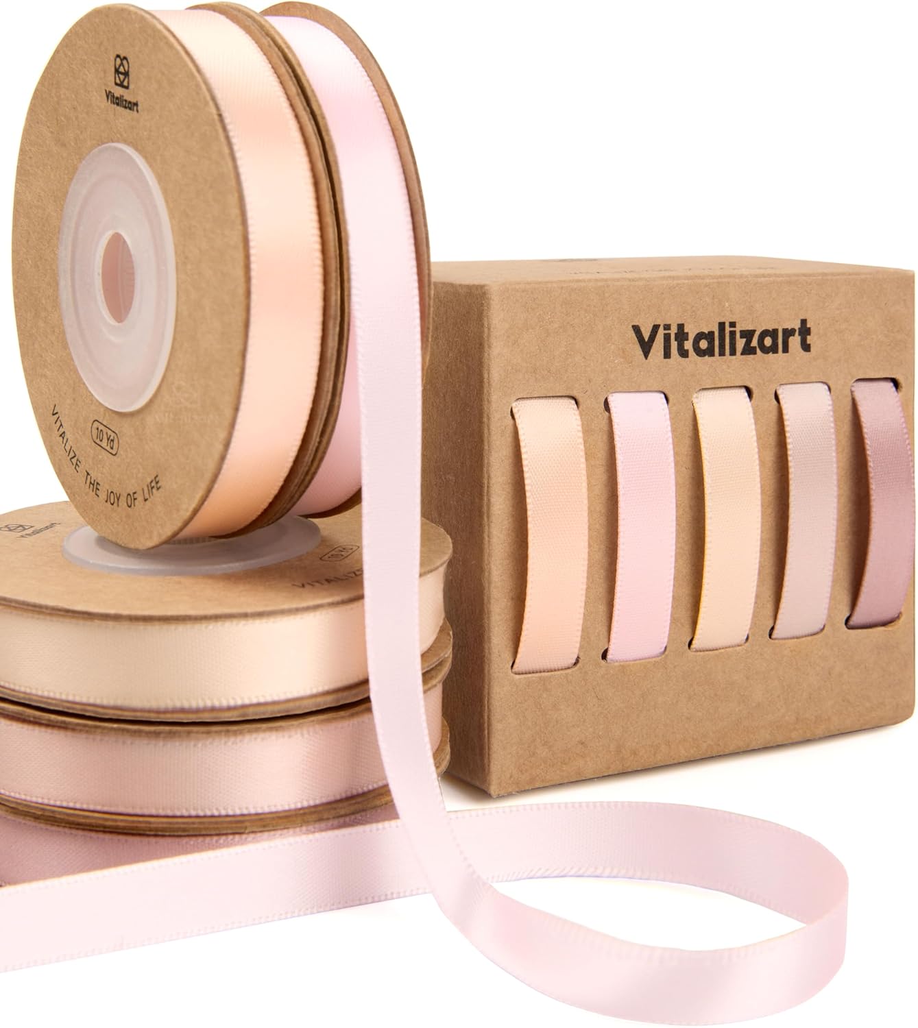 Ribbons for Crafts 3/8" x 50 Yd Satin Ribbon Double Face Gift Wrapping ...