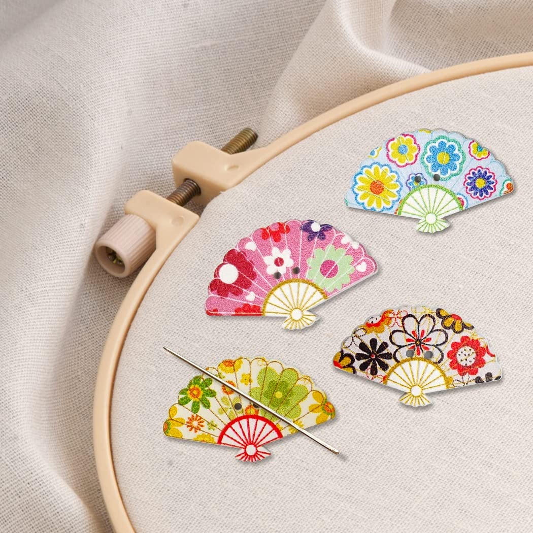 4 Pieces Fan Needle Minder，Magnetic Pin Holder for Cross Stitch ...