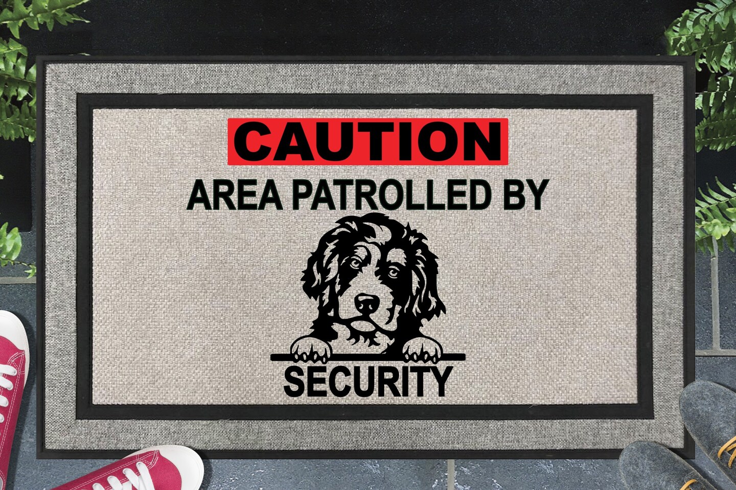 Bernedoodle Security Doormat No.2 - All Weather - Bernedoodle Welcome ...