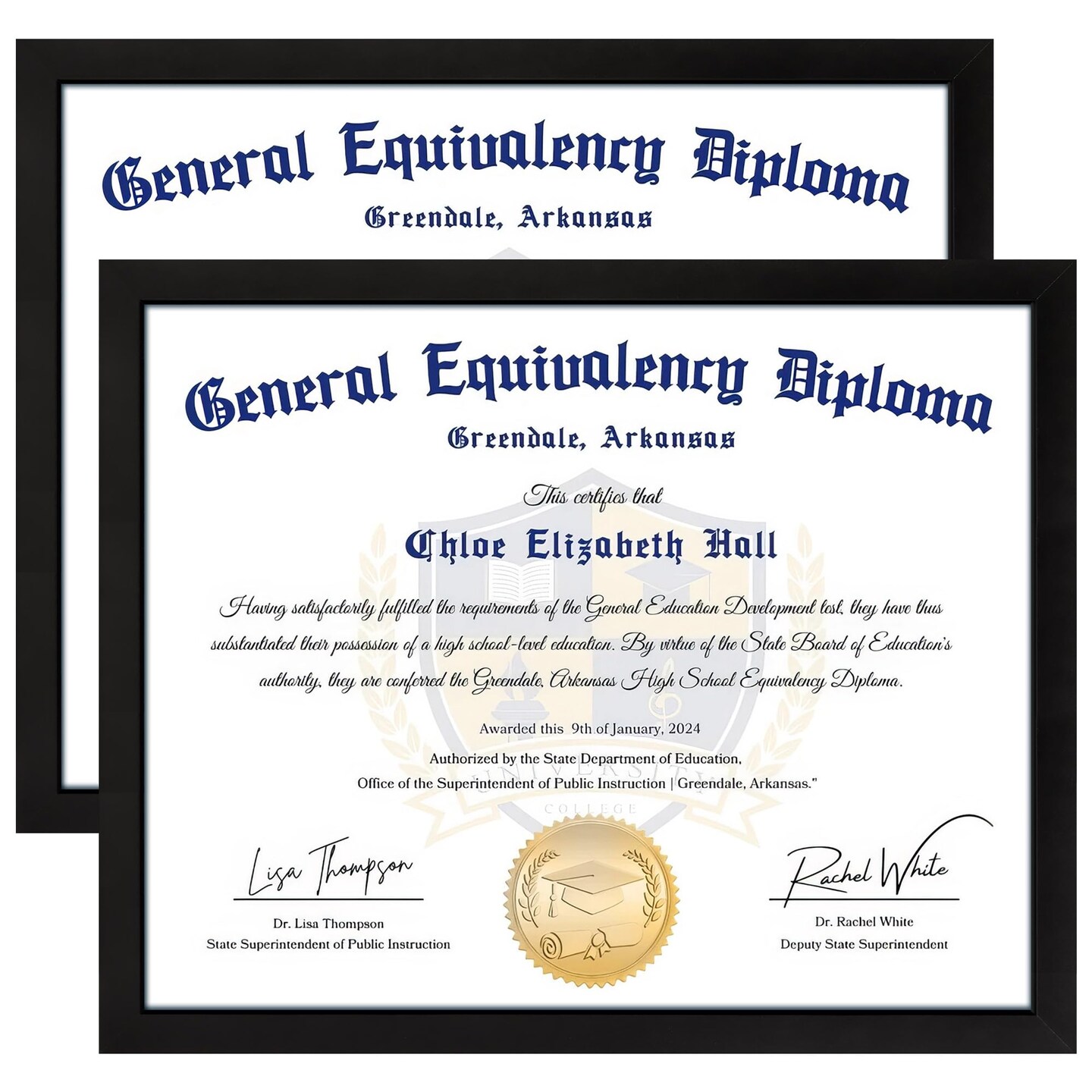 FIXSMITH 8.5x11 Diploma Frame, Black Picture Frame with Clear ...