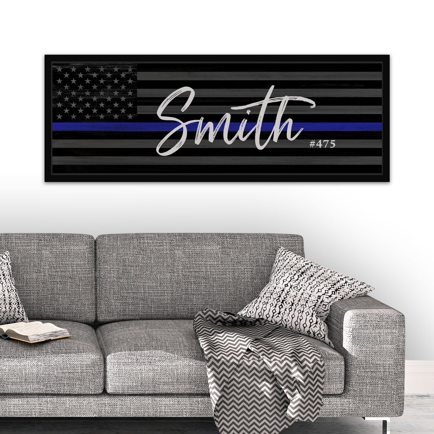 Thin Blue Line Sign, Custom Police Officer Gifts for Law Enforcement ...