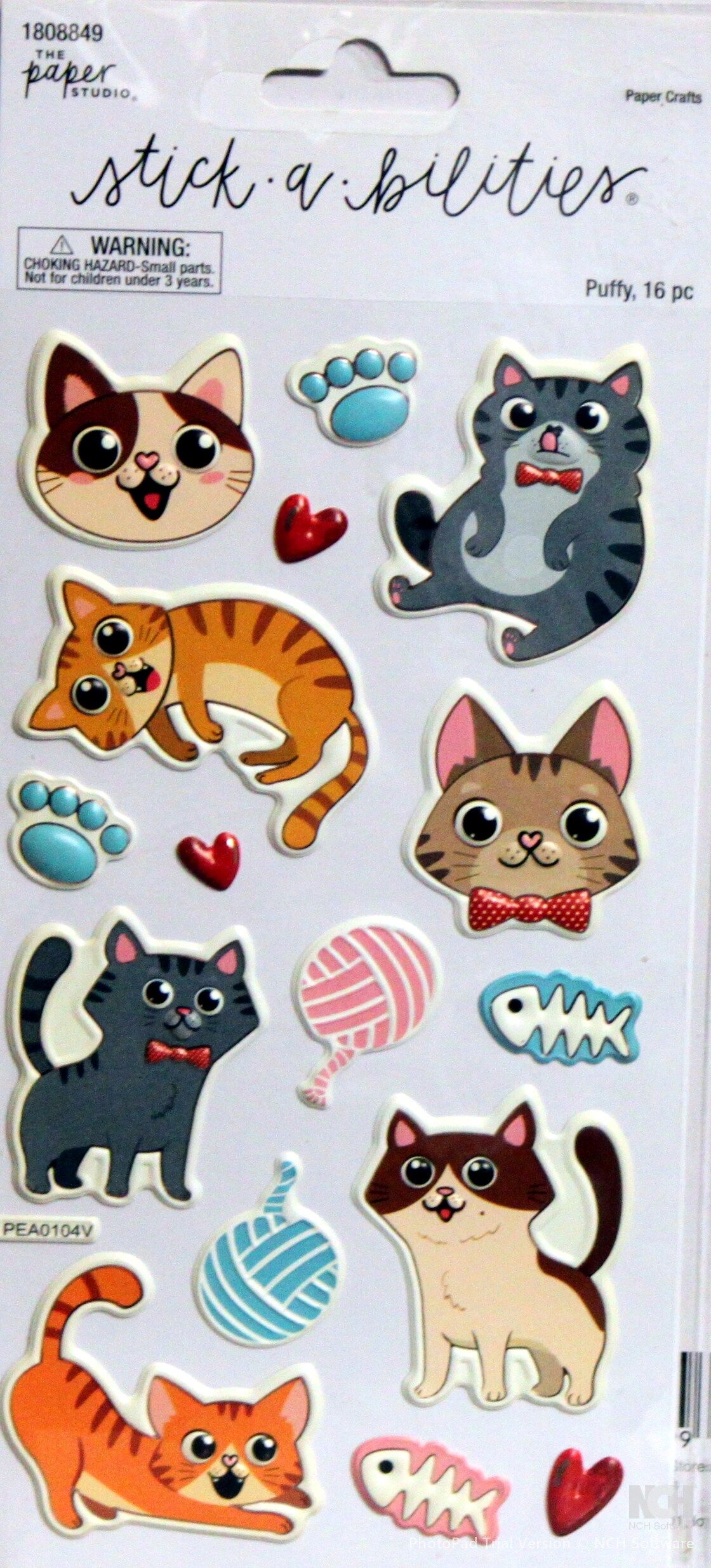Stick-A-Bilities Cat Puffy Dimensional Stickers | Michaels
