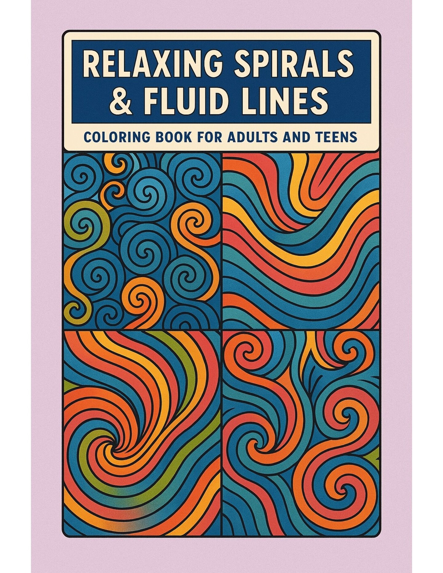 Relaxing Spirals and Fluid Lines Coloring Sheets For Adults and Teens ...