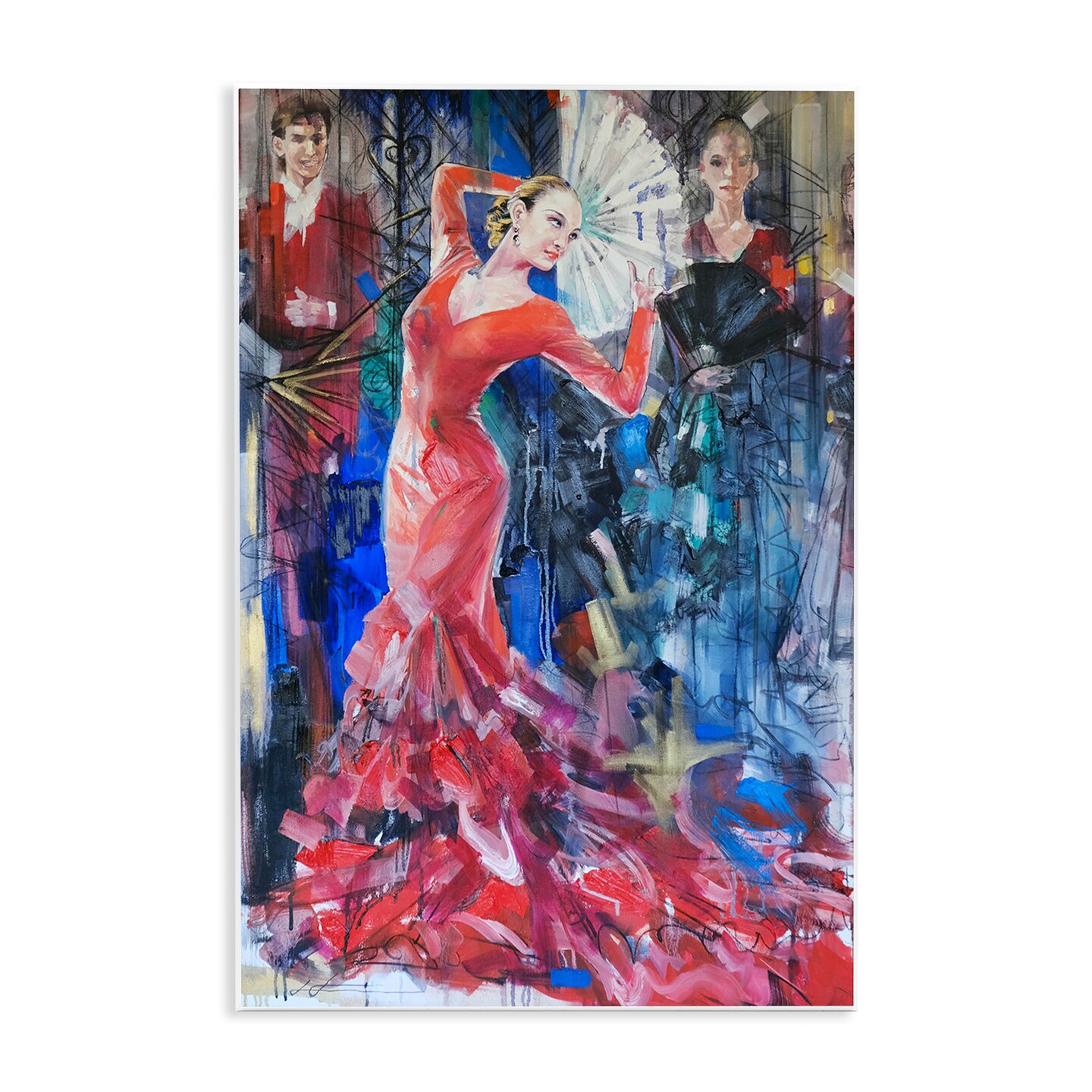 Stupell Industries Bold Dancer with Fan Wall Plaque Design by Lucille ...