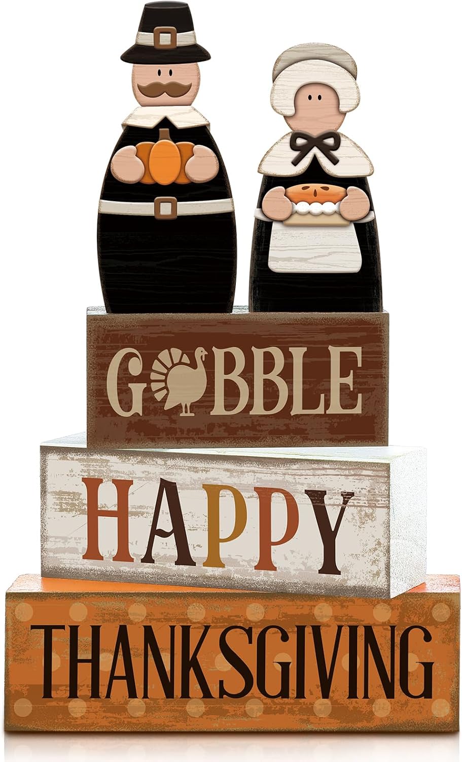 4 Pcs Fall Decoration for Home Wooden Pilgrim | Michaels