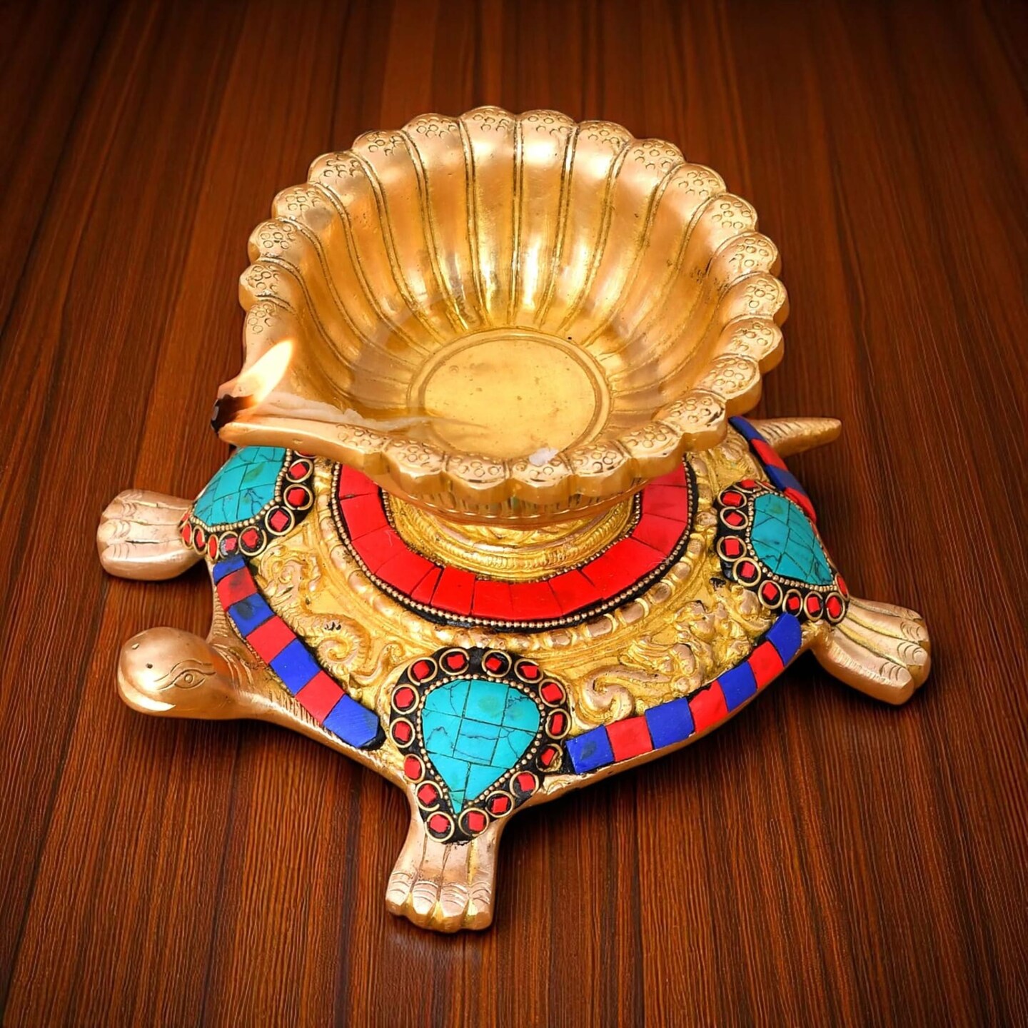 Large Brass Oil Indian Samai for Animal Lovers, Unique Religious ...