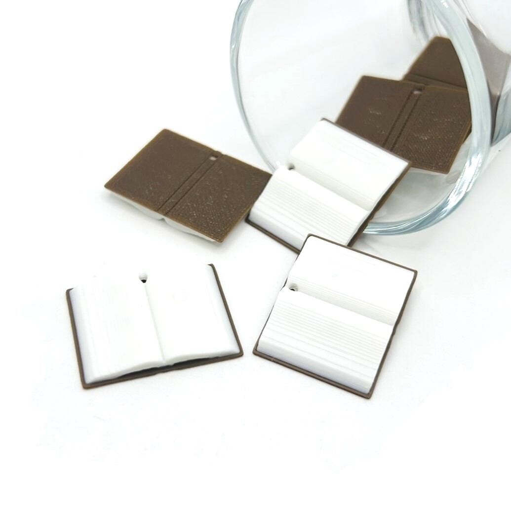 3D Dark Brown Open Book Charms, 25x20mm | Michaels