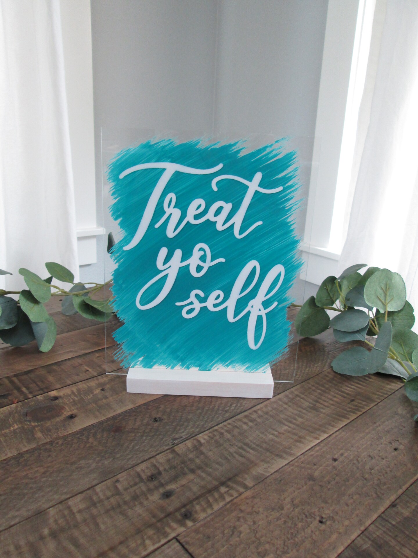 Acrylic wedding sign, treat yourself, treat yo self, dessert table sign ...