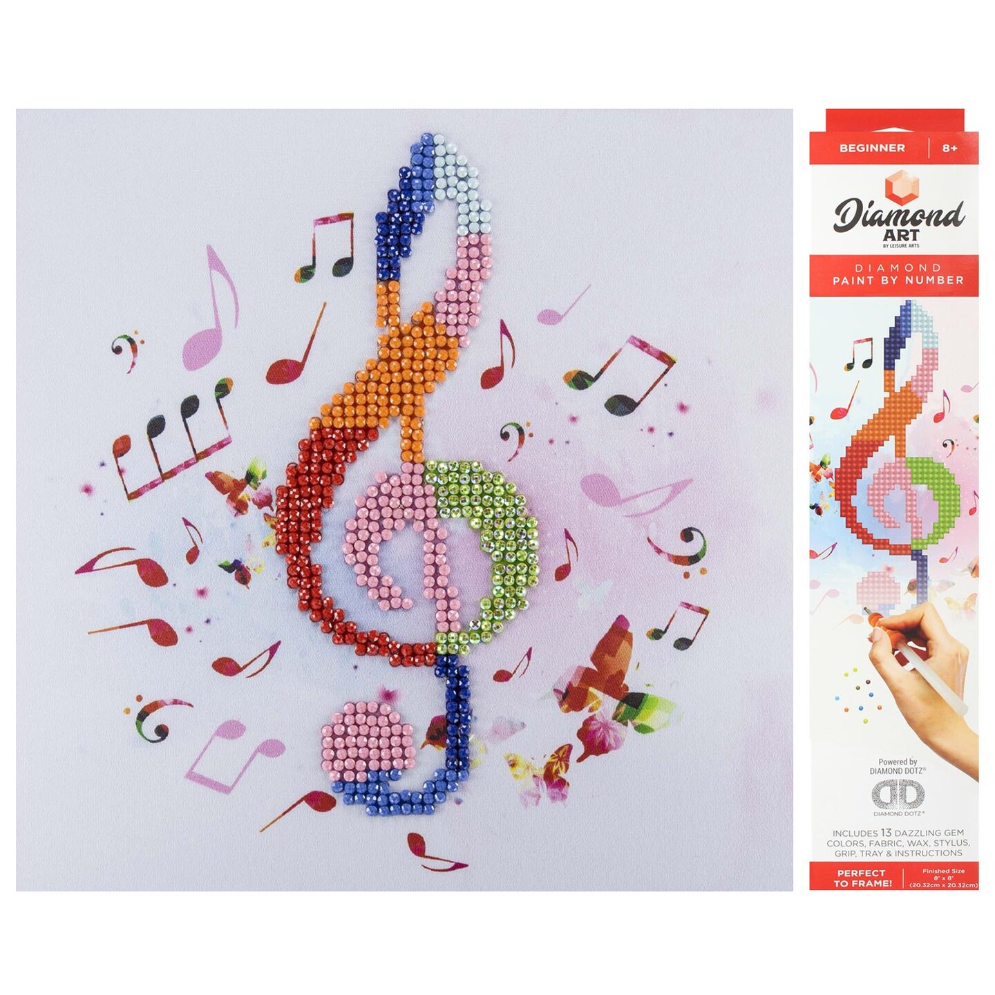 Diamond Art By Leisure Arts Diamond Painting Kits For Adults 8"X8 ...