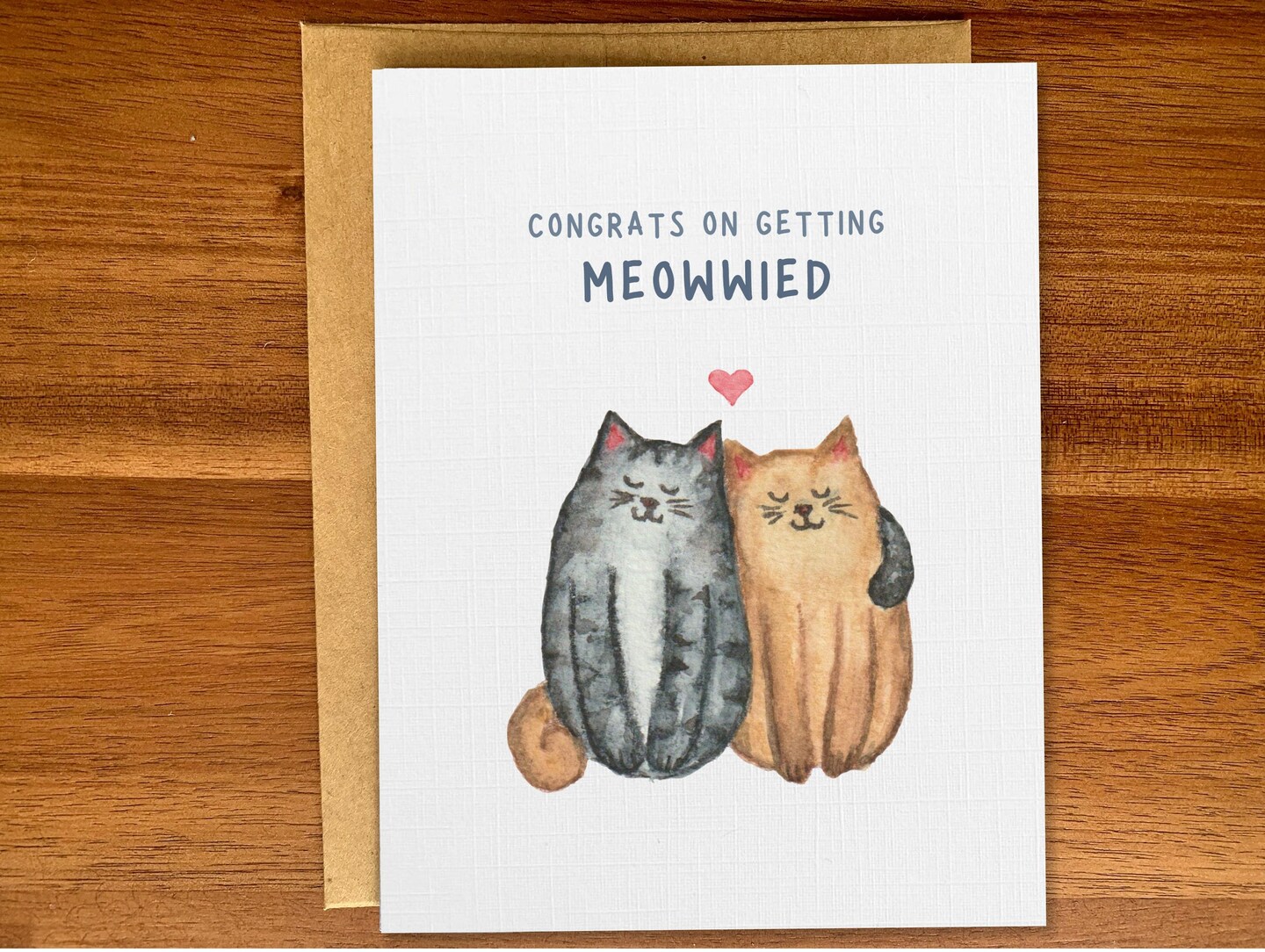 Cute cats wedding card, Congratulations engagement marriage card for ...