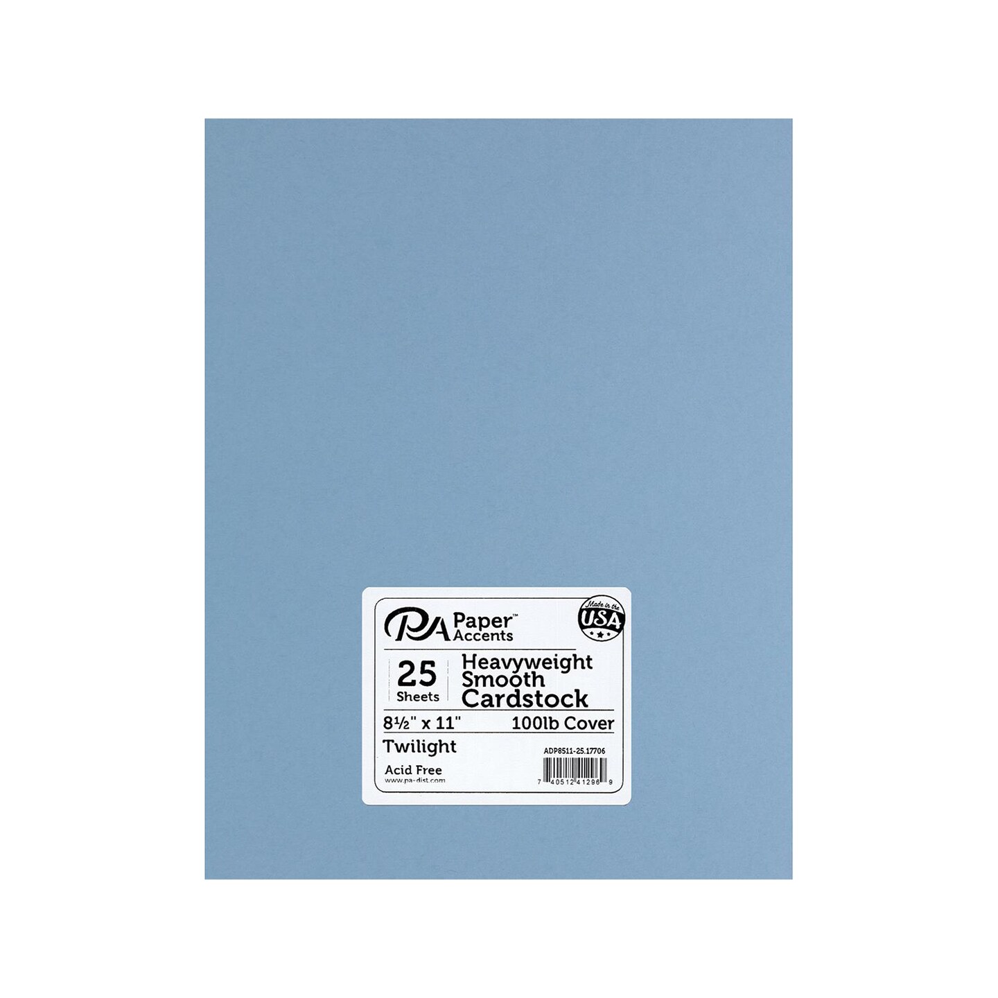 PA Paper Accents Heavyweight Smooth Cardstock 8.5" x 11" Twilight ...