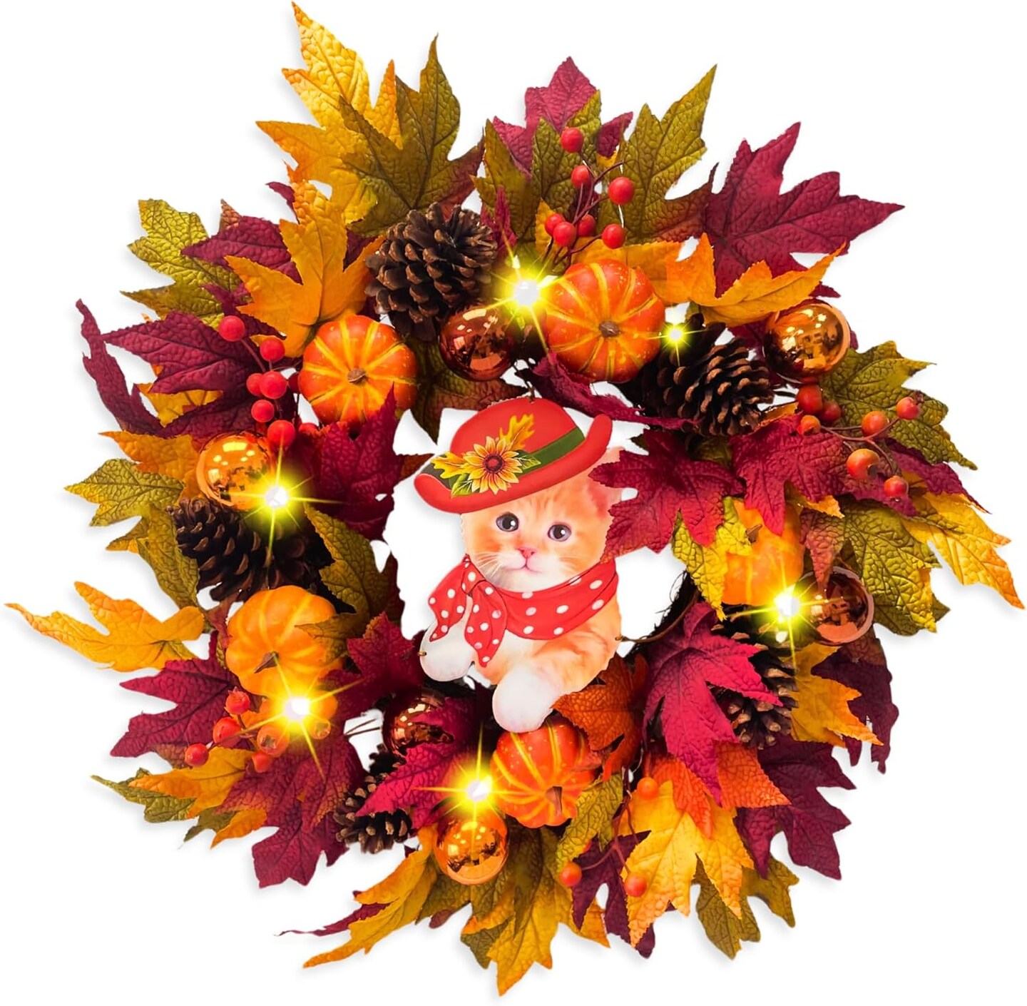 24" Fall Wreath with Pumpkins,(Multicolor)5"D x 17"W x 14"H | Michaels