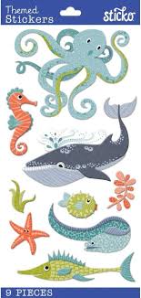 Sticko Ocean Animals Dimensional Puffy Stickers | Michaels