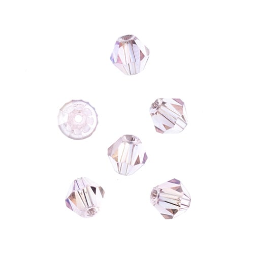Crystal Lane DIY 2-Strand 7in Transparent Finish Glass Bicone Bead ...