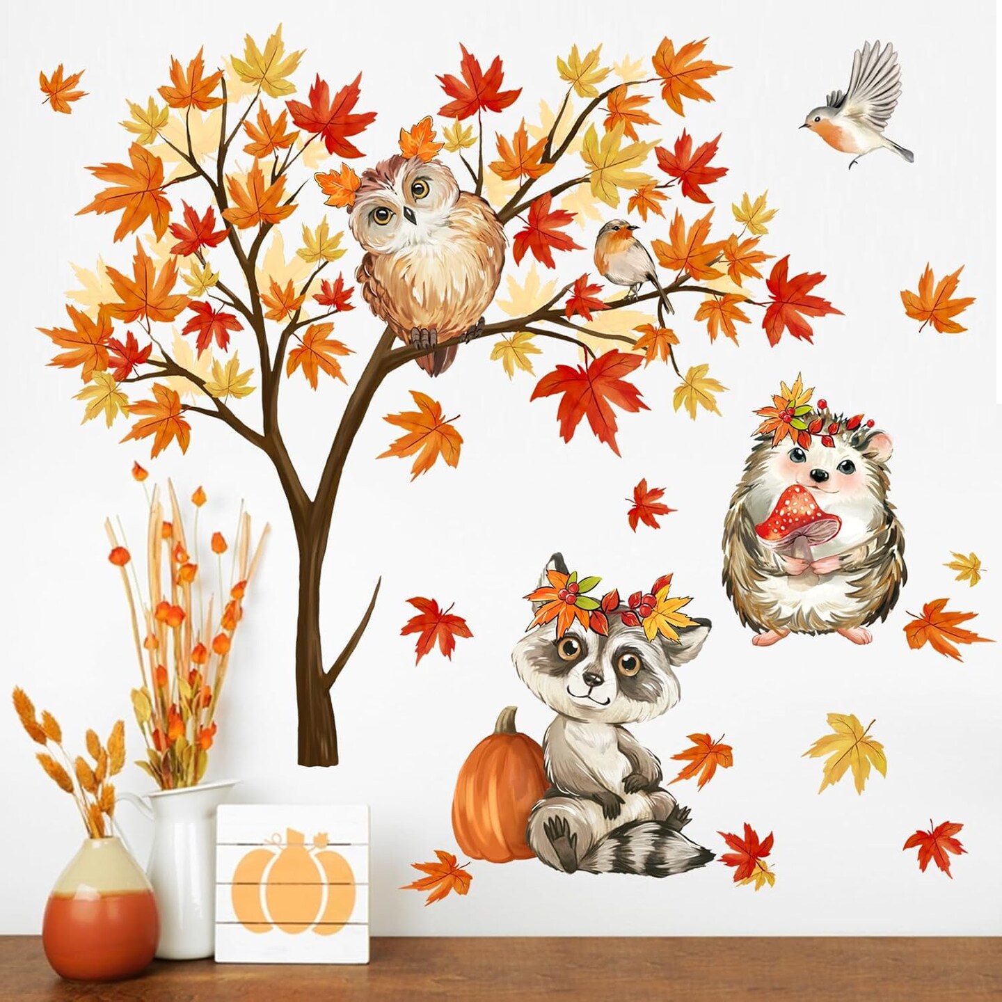 Fall Maple Tree Woodland Animal Wall Decals - Fall Animal | Michaels