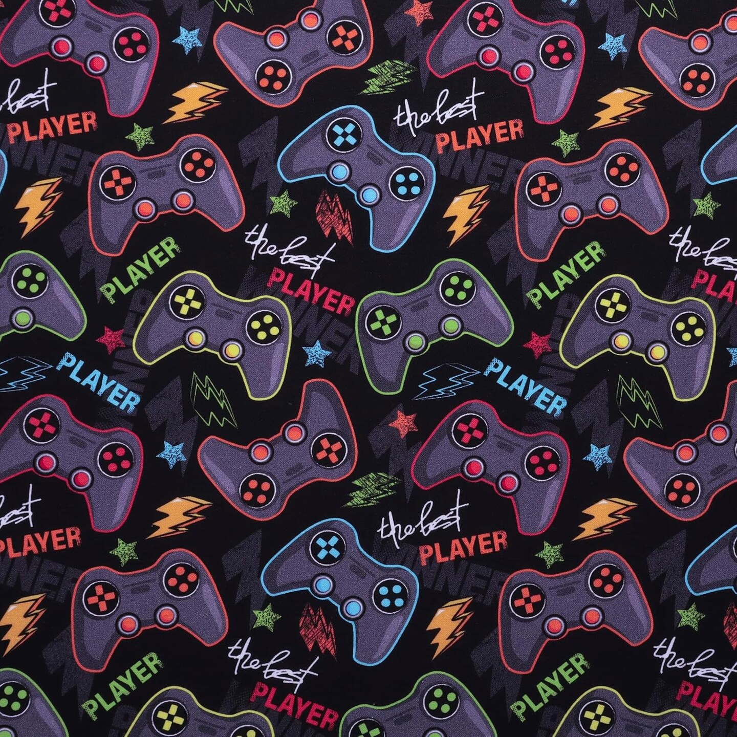 Mook Fabrics Game Controller Cotton Fabric [45 in. Wide] - By The Yard ...