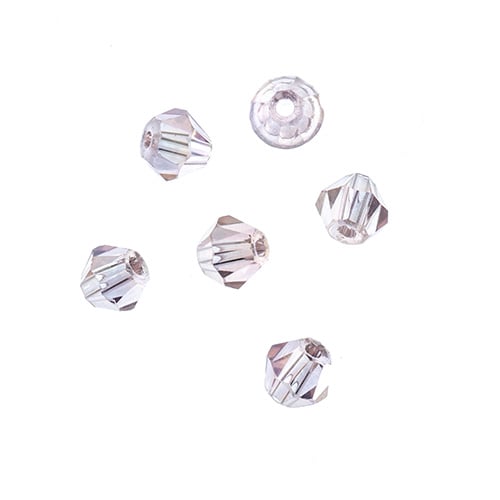 Crystal Lane DIY 2-Strand 7in Transparent Finish Glass Bicone Bead ...