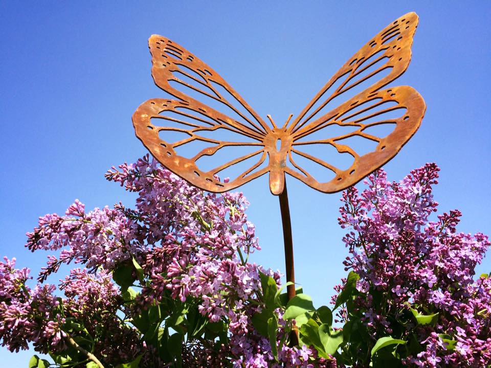 Monarch Butterfly Metal Garden Stake 34 Inches Tall | MakerPlace by ...