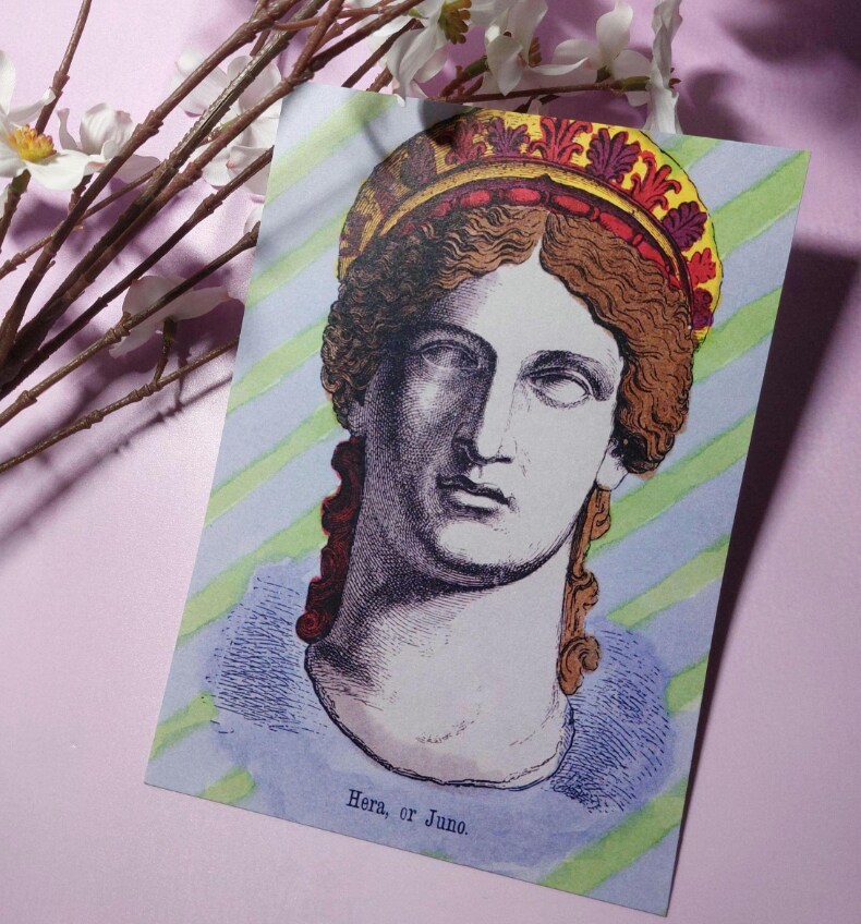 Hera Art Print || Vintage Book Page Art || Greek Goddess Art || Greek ...