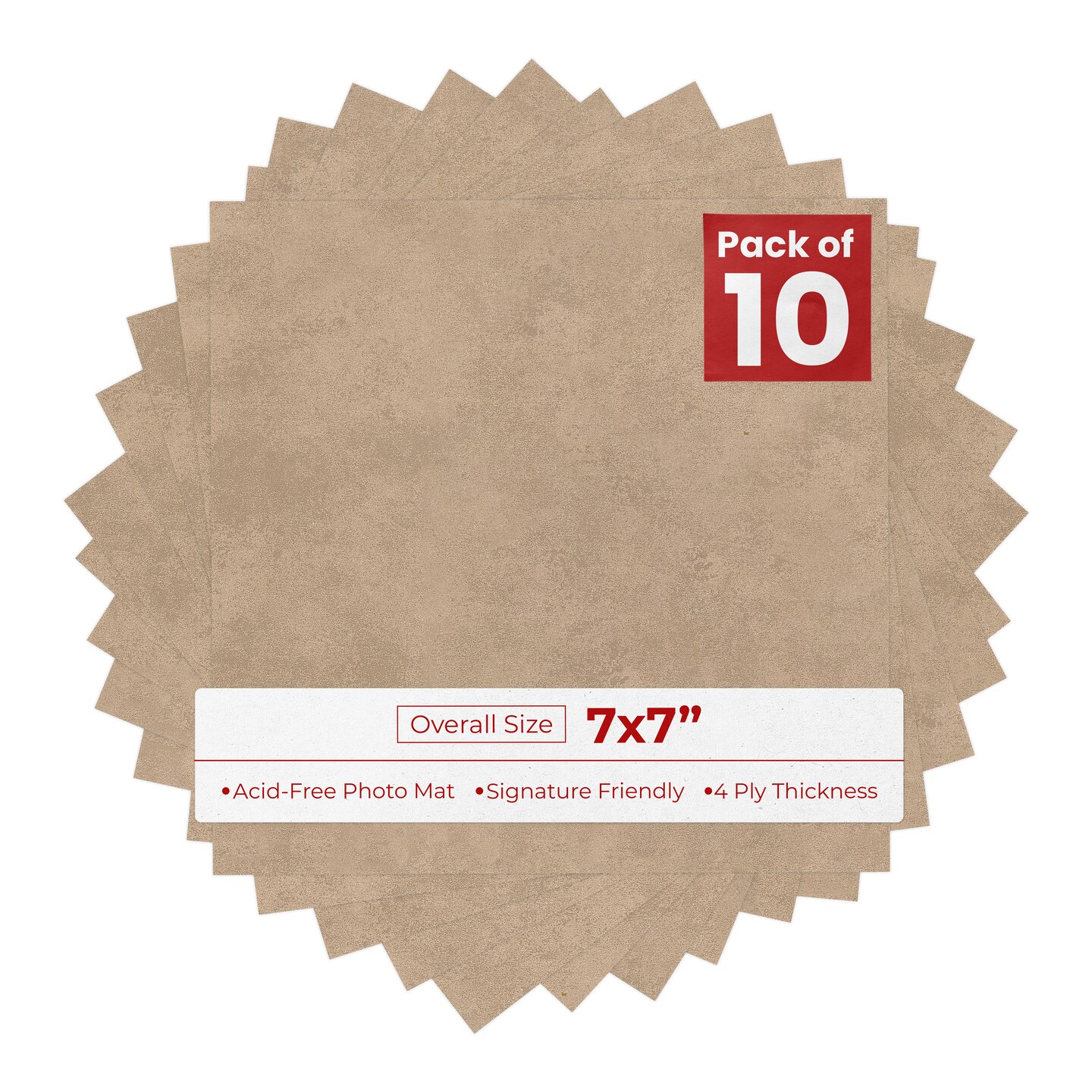 Earthen Taupe 7x7 Uncut Mat Board - Blank Sheets, No Opening, Color ...