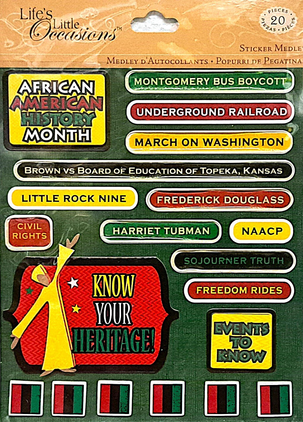 K & Company Life's Little Occasions African American Heritage Sticker ...