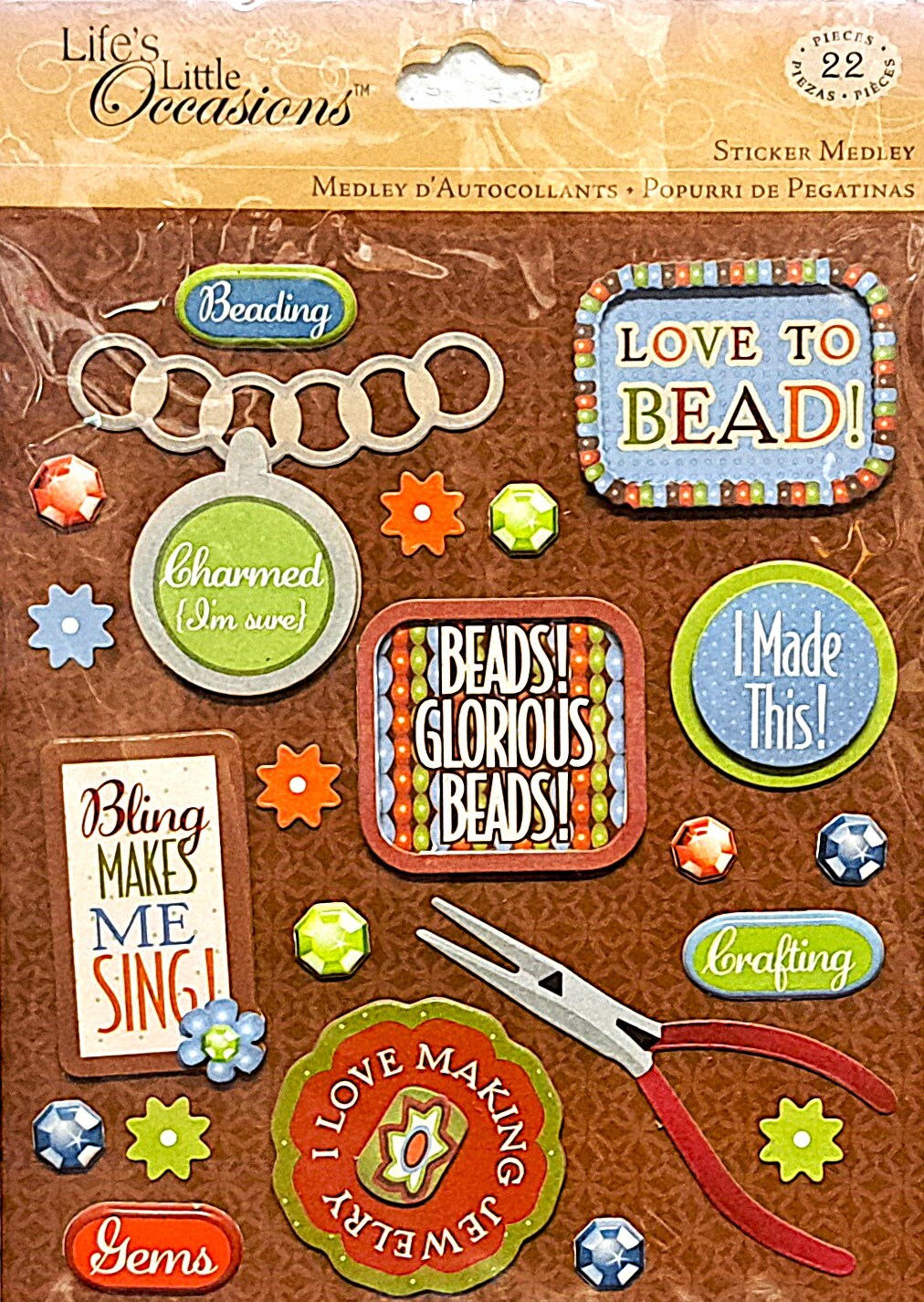 K & Company Life's Little Occasions Jewelry Beading Sticker Medley ...
