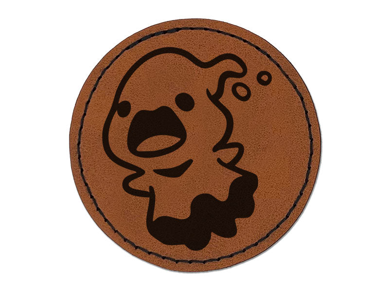 Cute Sheet Ghost Spirit Apparition Spooky Haunted Round Iron-On ...