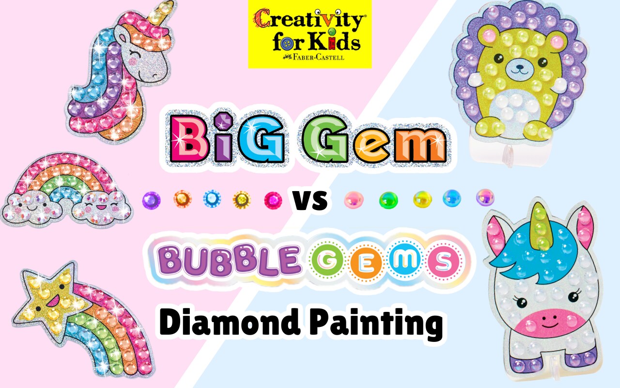 Kids Club: Big Gem vs. Bubble Gem Diamond Painting | Classes | Michaels