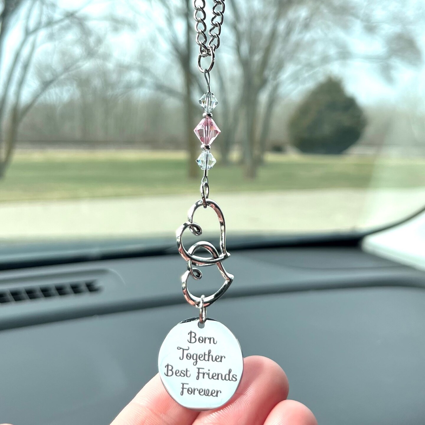 Twins Gifts Car Charm, Born Together Best Friends Forever, Twin ...