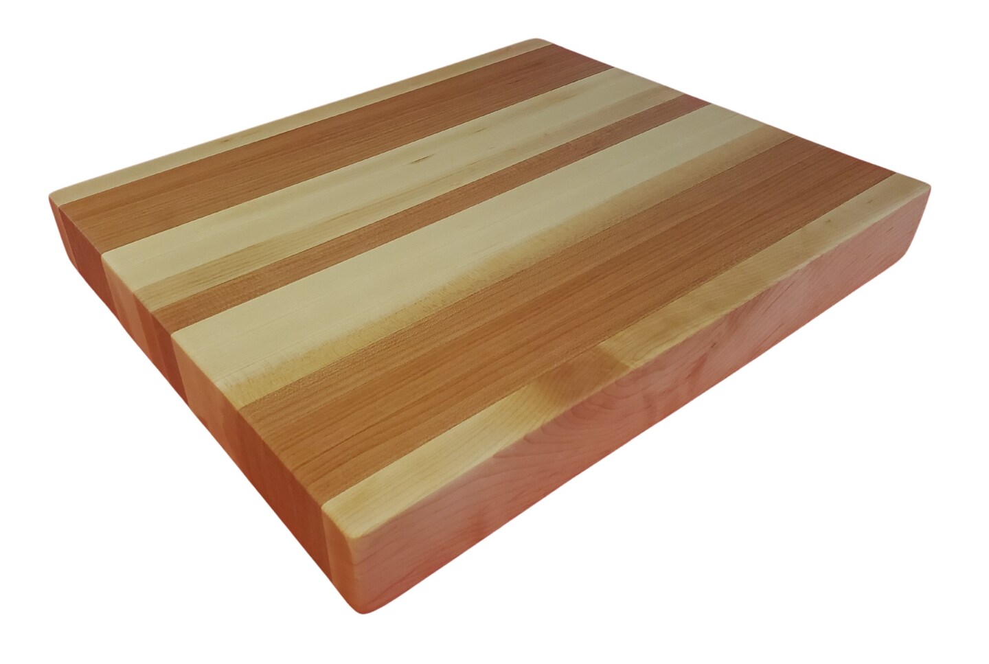 Hand Made Hard Maple and Cherry Edge Grain Cutting Block 14.75" X 12.25 ...