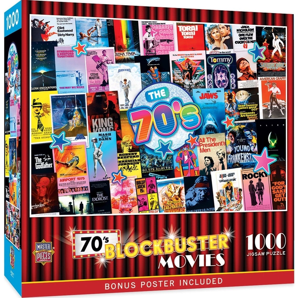 70S Blockbusters 1000 Piece Jigsaw Puzzle Nostalgic Film Collage Retro ...