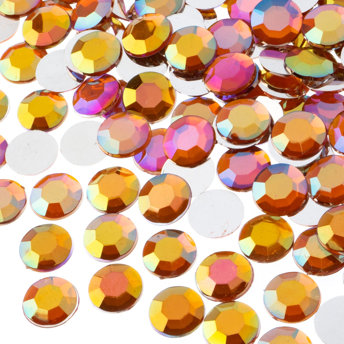 John Bead 12mm (SS50) Round Acrylic Flat Back Rhinestones, 400pcs ...