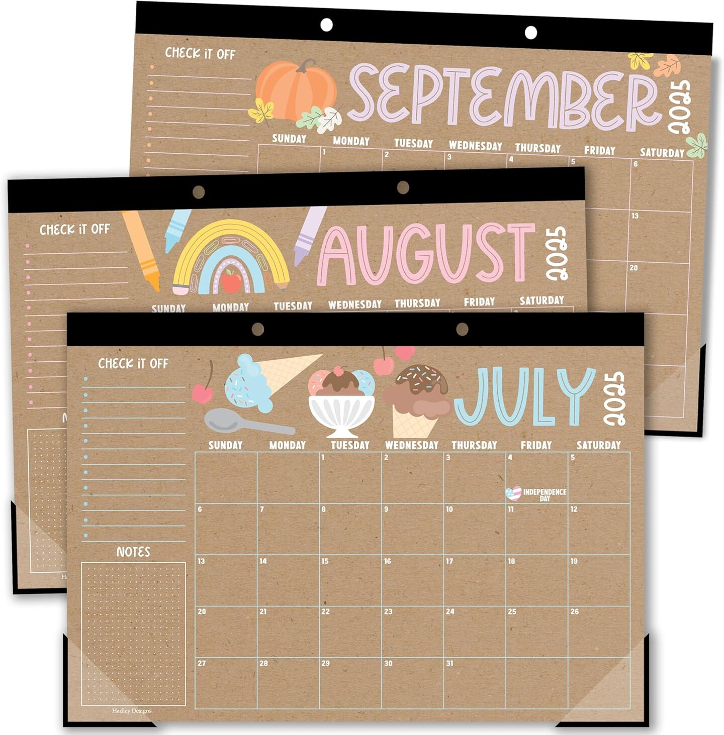 Teacher Desk Calendar 2025-2026 – 18-Month Desktop Calendar for Home ...