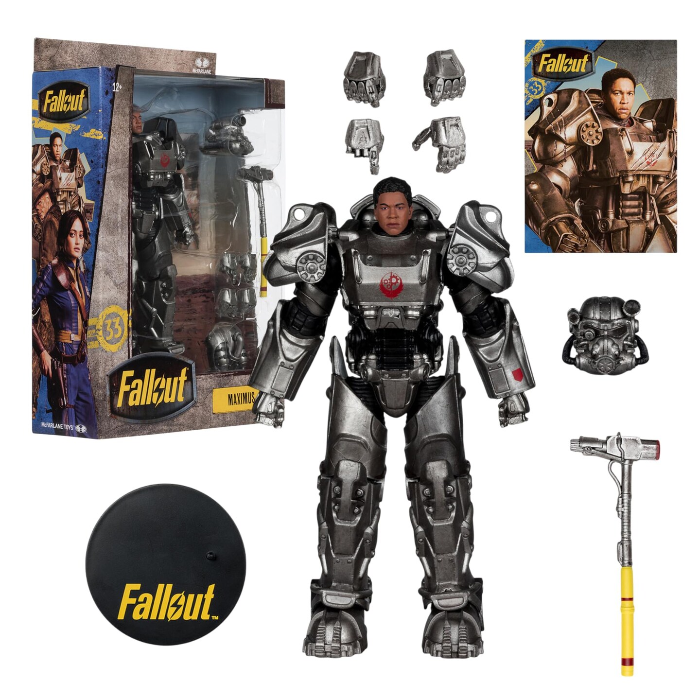 Fallout 7 Inch Deluxe Action Figure | Maximus, Color: Gray, Count: 1 ...