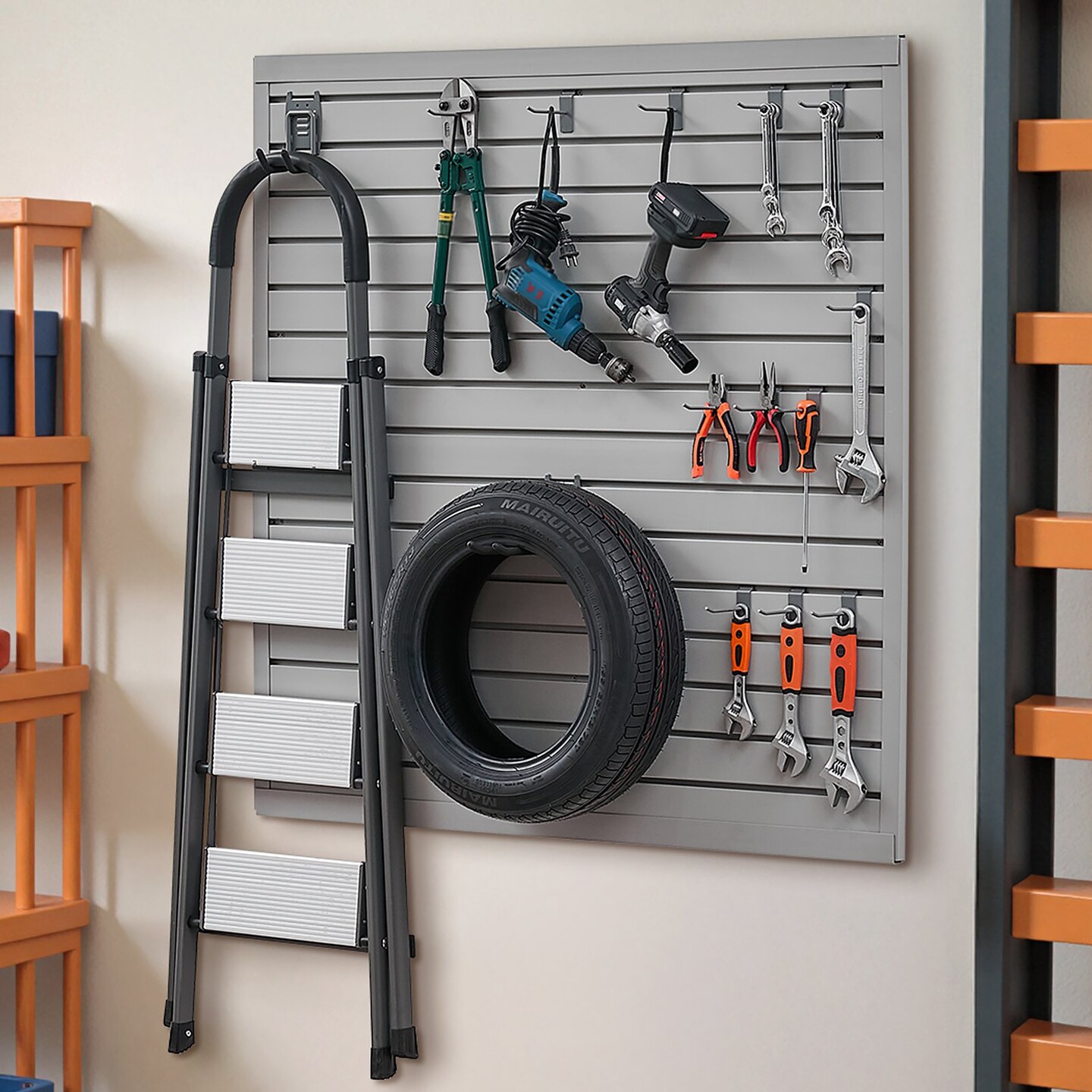 PVC Slat Wall Panel Modular Design Easy Install Adjustable Storage and ...