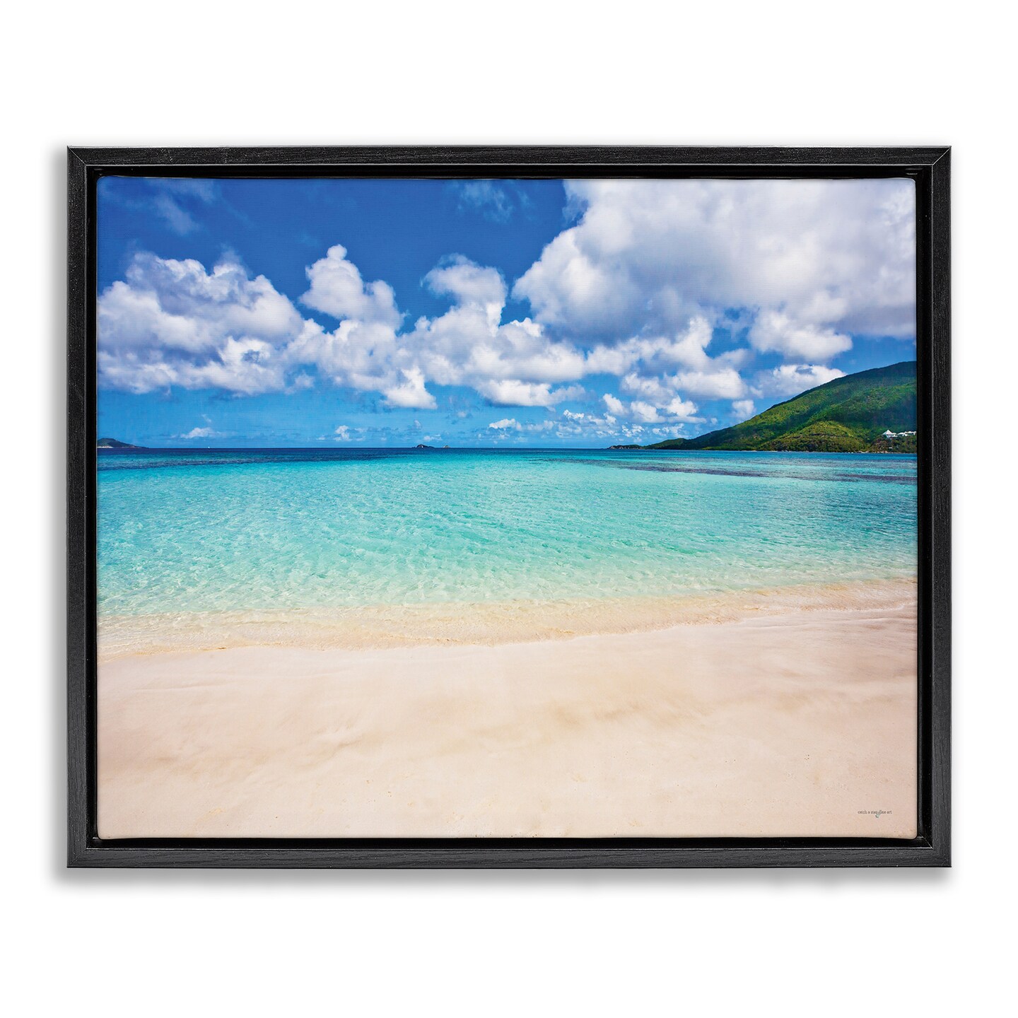 Stupell Industries Caribbean Bay Landscape Floating Frame, design by ...