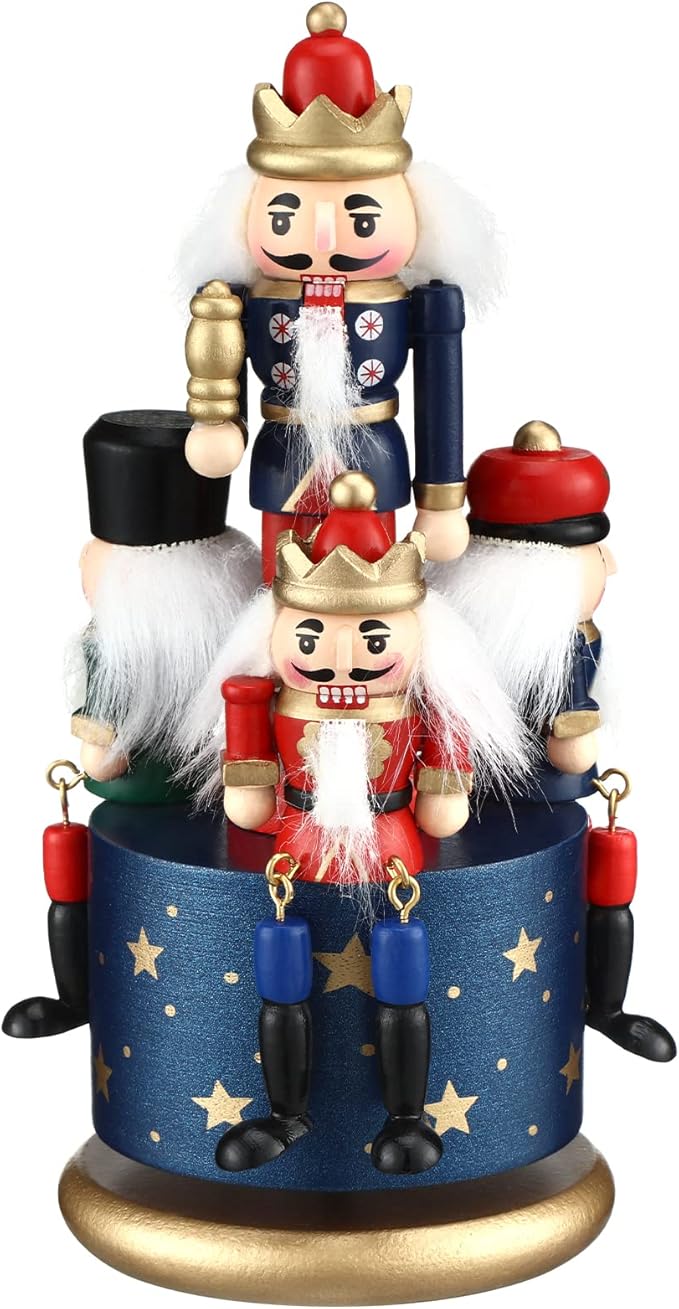 Nutcracker Music Box Wooden Nutcracker Soldier Toy Handmade Nutcracker ...
