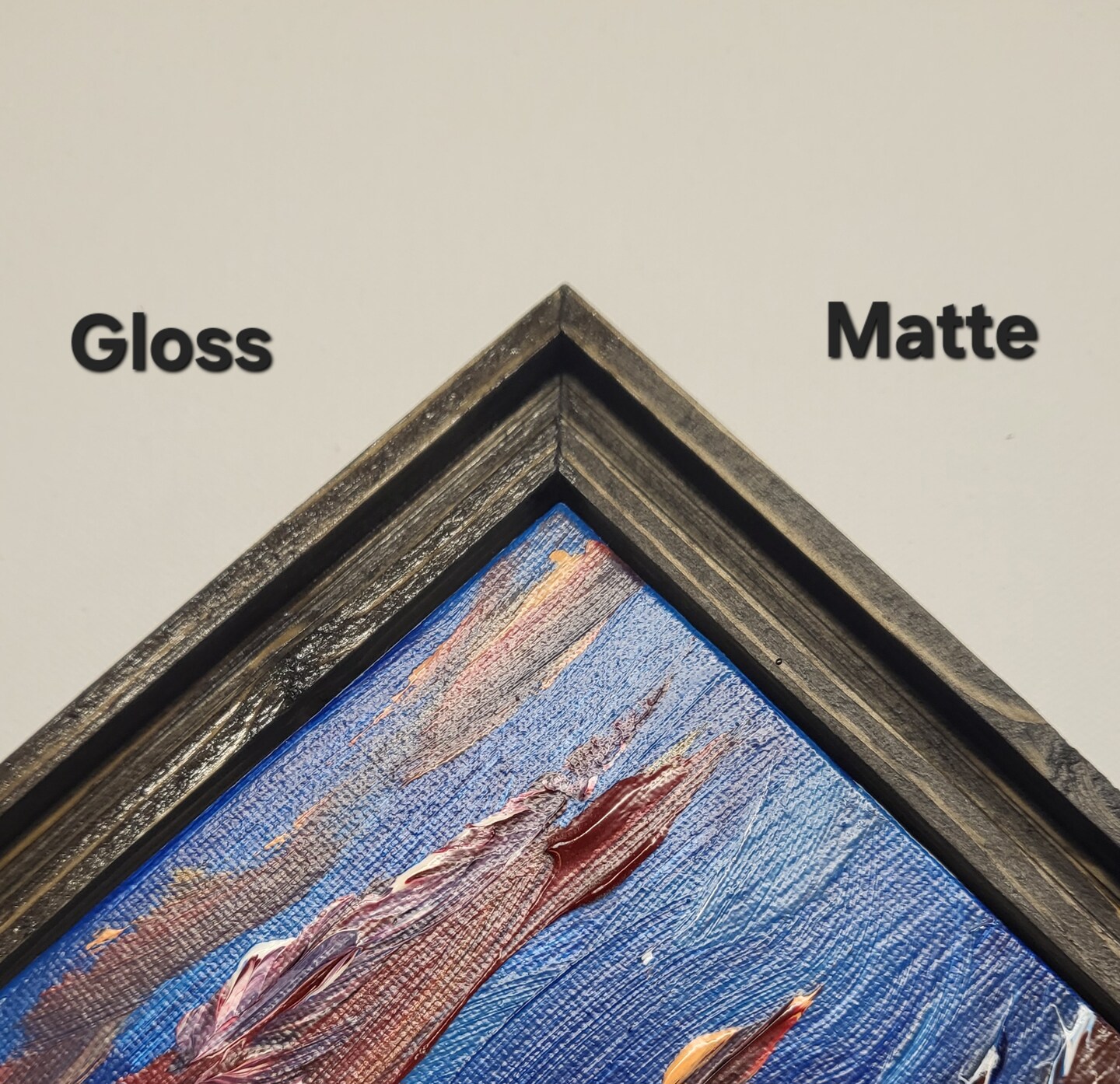 *Gloss Ebony* Thick Border Channel Canvas Floating Frame, Made-to-Order ...