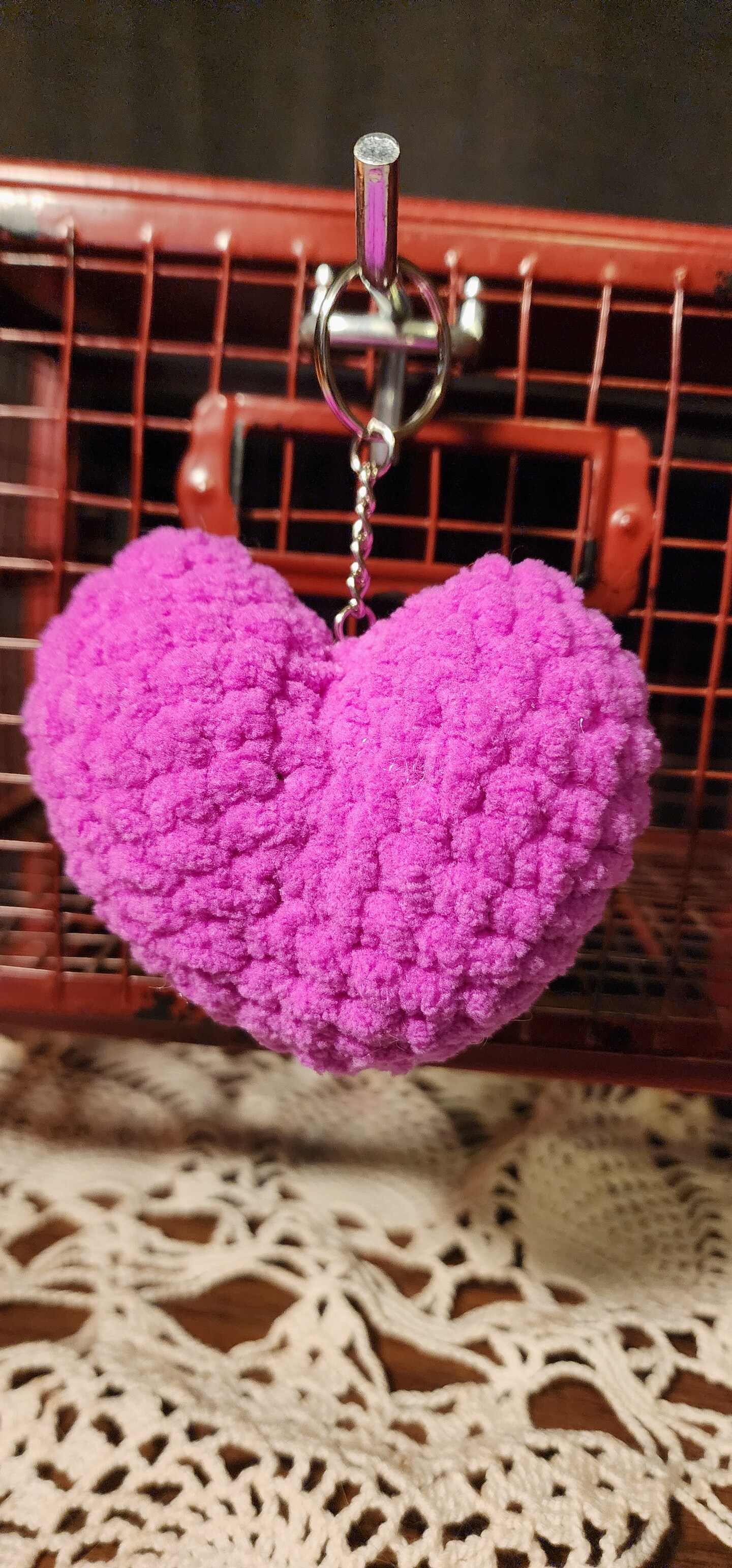 Fluffy Keychain Heart | MakerPlace by Michaels