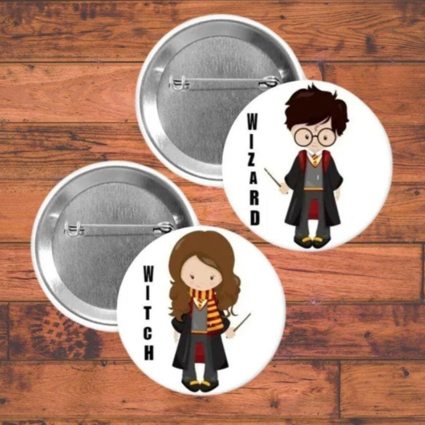 Witch Wizard Magical Gender Reveal Pins, Gender Reveal Party Favors, Boy, Harry, Girl, Baby ...