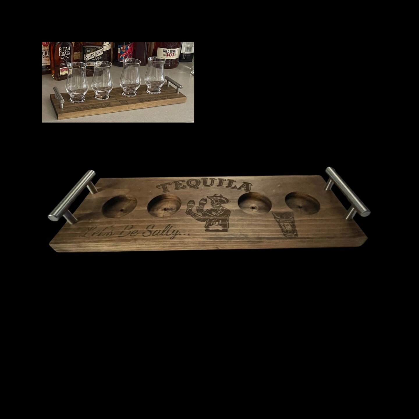 Bourbon Flight Board Flights Bourbon Pine Wood Serving Trays Tasting ...