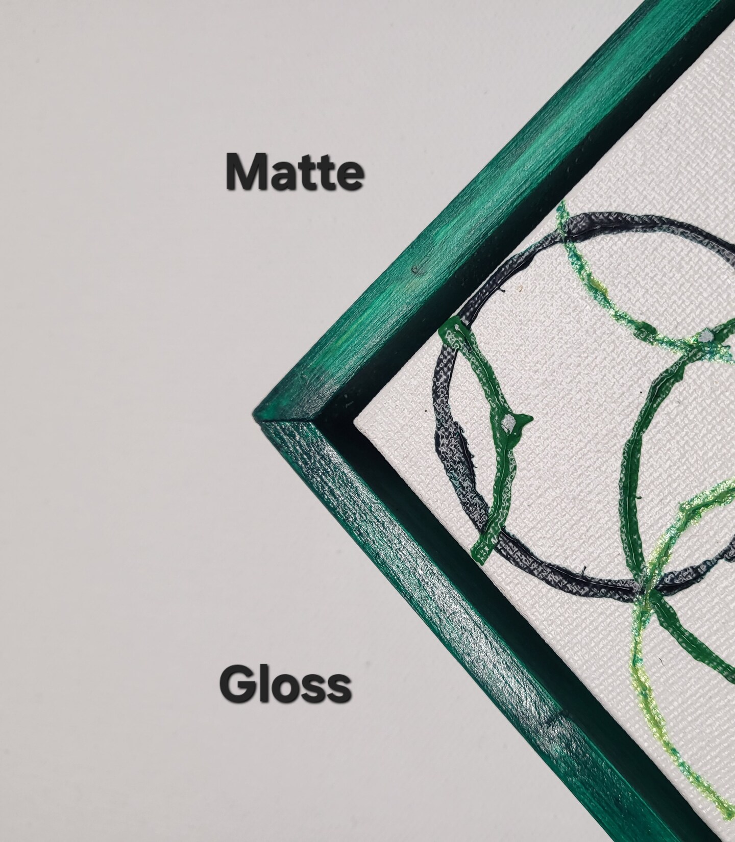 *Matte Green * Thin Border Canvas Floating Frame, Made-to-Order Canvas ...