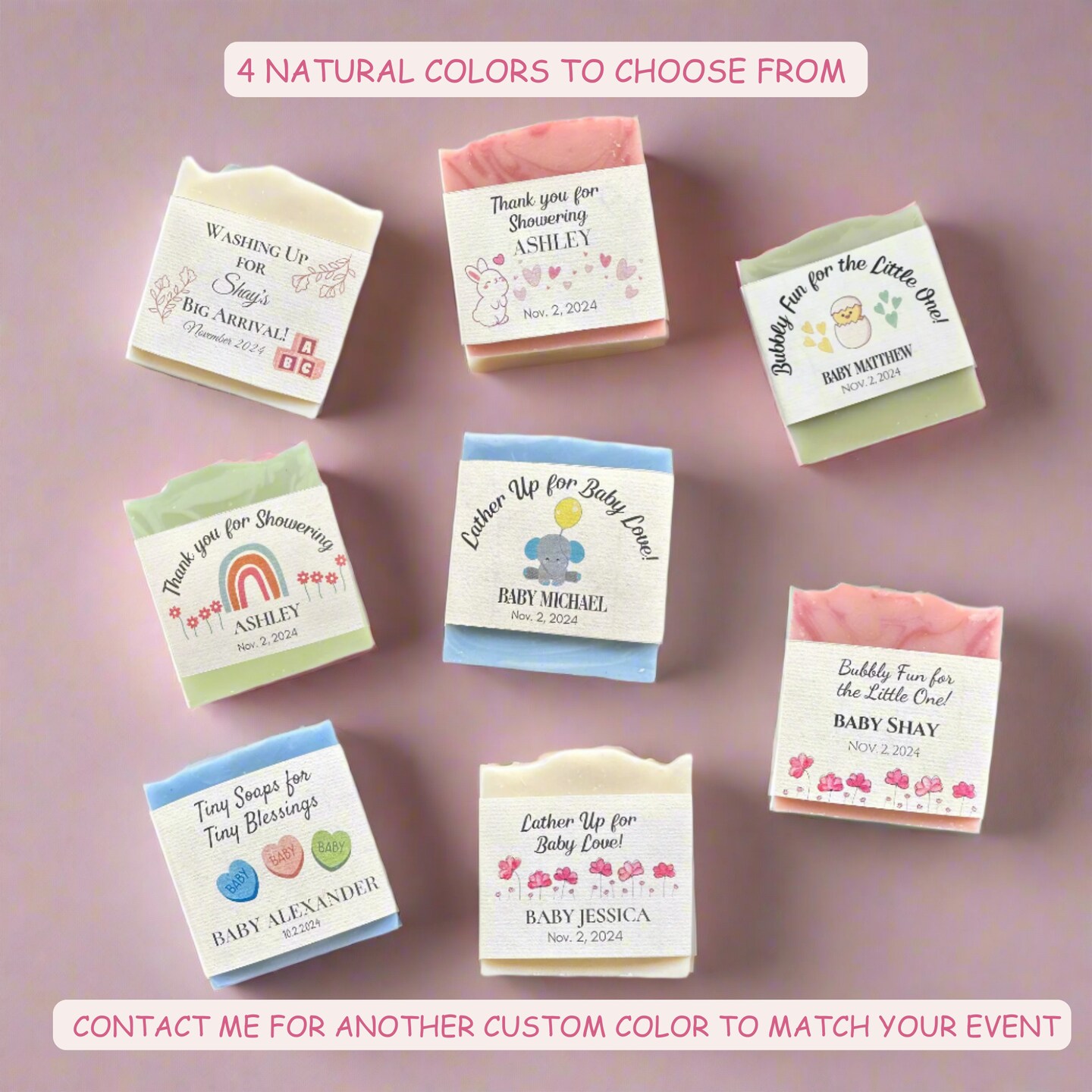 Personalized Baby Shower Soap Favor, Handmade Soap Baby Shower Favors ...