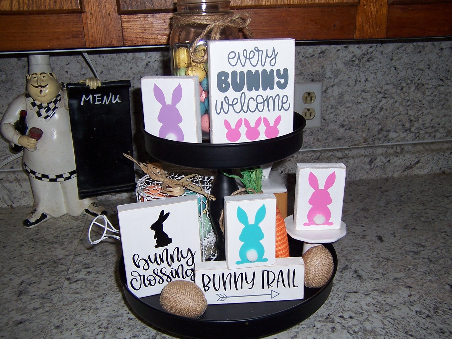 Every bunny welcome sign, Bunny crossing sign, Bunny blocks in colors ...