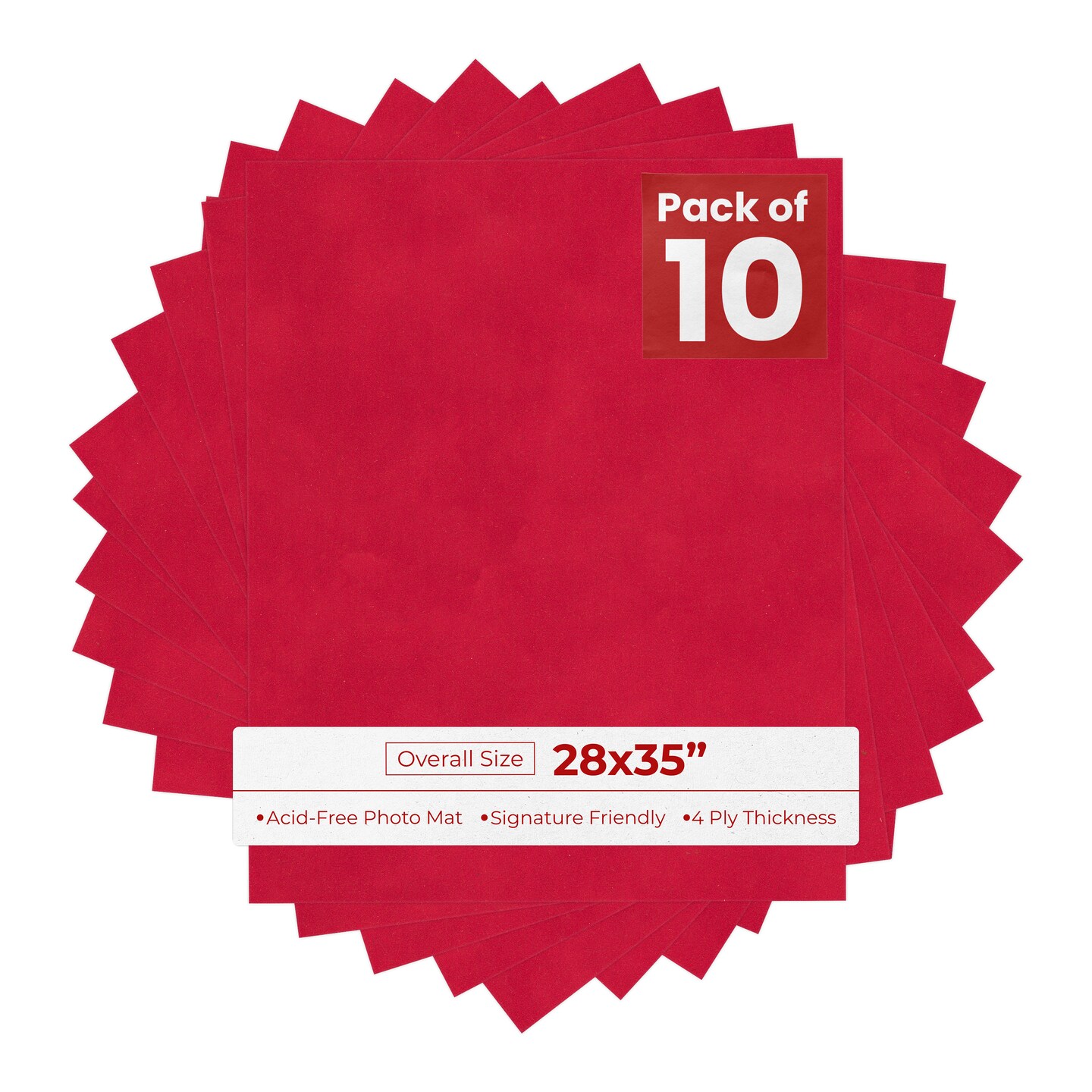 Cherry Red Suede 28x35 Uncut Mat Board - Blank Sheets, No Opening ...