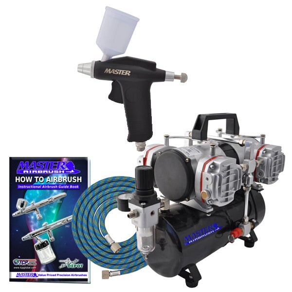 Trigger Style Gravity Feed G70 Airbrush Set with Model TC-848 4 ...