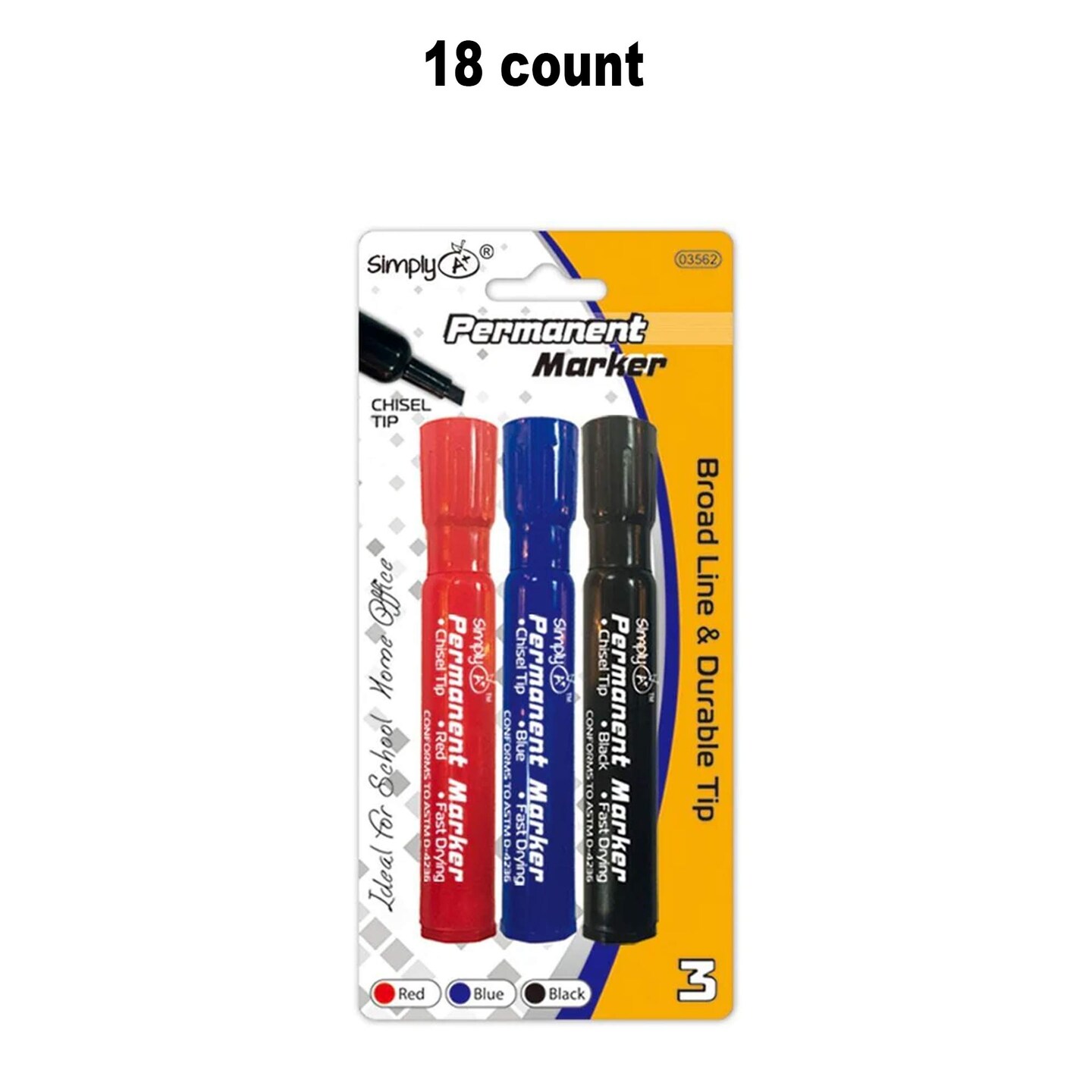 Chisel Tip Permanent Markers Assorted Colors for Bold & Precise Writing ...
