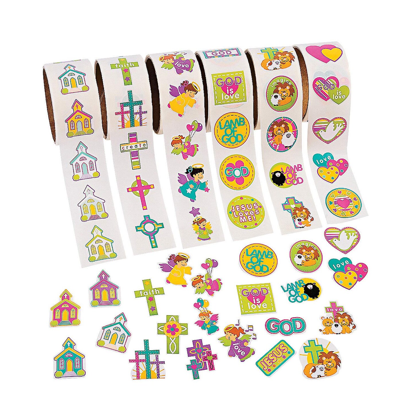Religious Sticker Roll Assortment 600 Pieces | Michaels